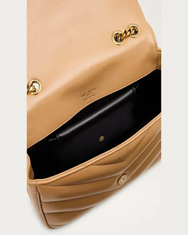 Saint Laurent Loulou Small Shoulder Bag - Natural Tan