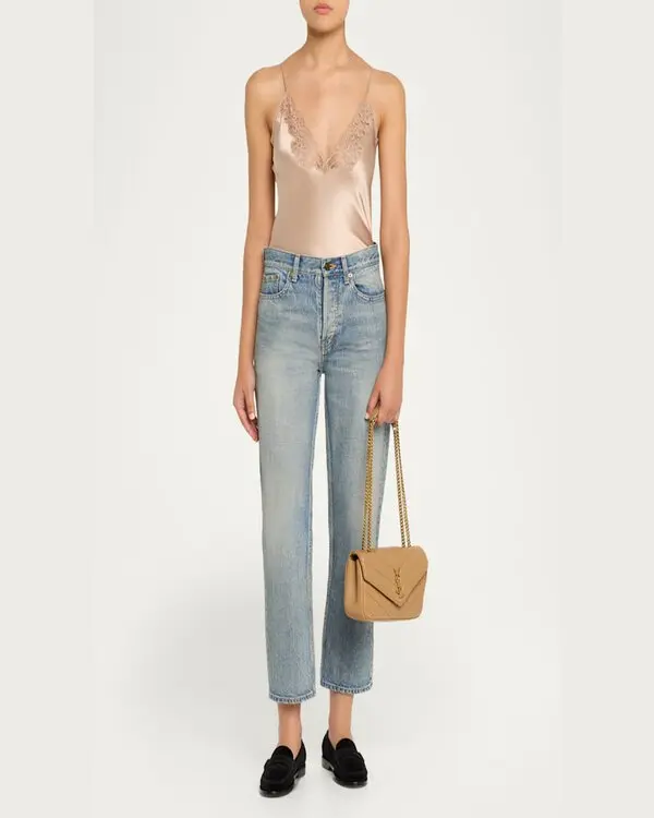 Saint Laurent Loulou Small Shoulder Bag - Natural Tan