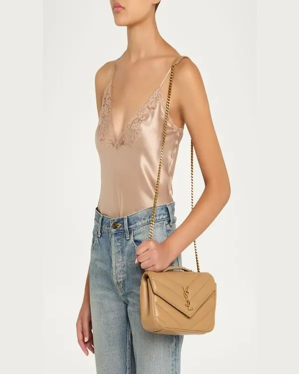 Saint Laurent Loulou Small Shoulder Bag - Natural Tan