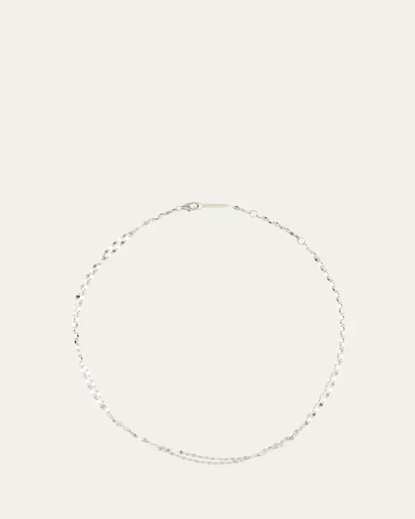 Lana Jewelry 14k Blake Two-strand Choker Chain Necklace - White Gold