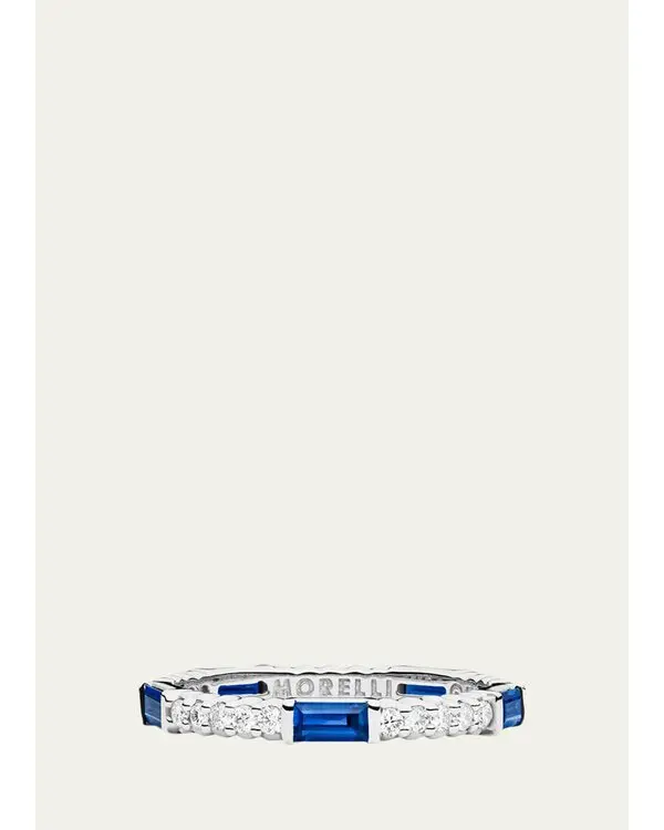 Paul Morelli Sapphire And Diamond Band Ring - White