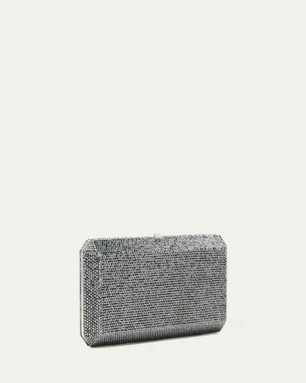 Judith Leiber Slim Rectangle Crystal Clutch - Gray