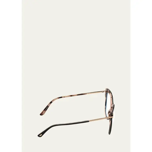 TOM FORD Square Acetate Optical Glasses - Black