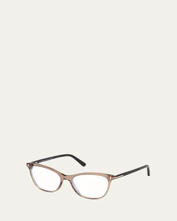 TOM FORD Cat-eye Acetate Optical Frames - Light Brown