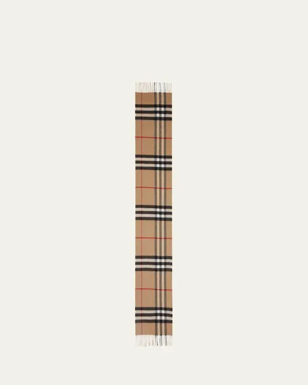 Burberry Giant Check Cashmere Scarf - Archive Beige