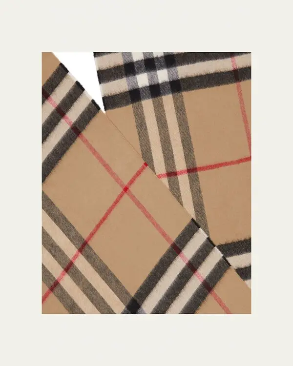 Burberry Giant Check Cashmere Scarf - Archive Beige