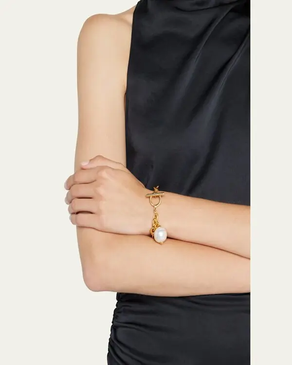 BEN-AMUN Chain Bracelet With Faux Pearl