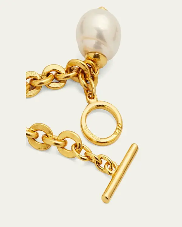 BEN-AMUN Chain Bracelet With Faux Pearl