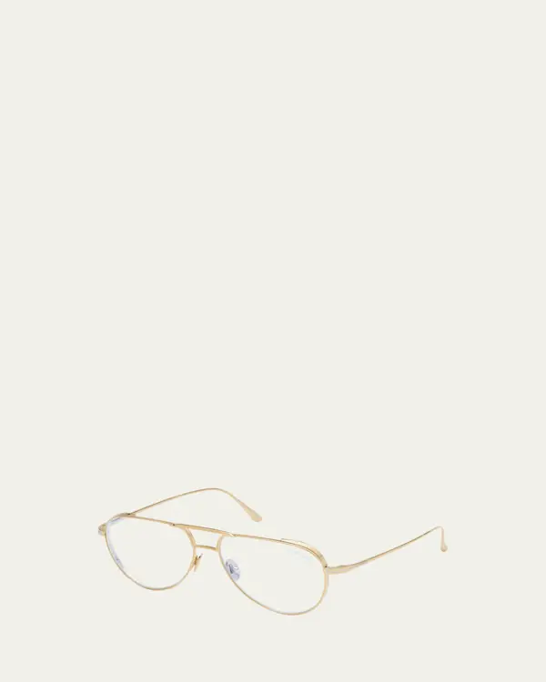 TOM FORD Titanium Aviator Optical Frames - Rose Gold