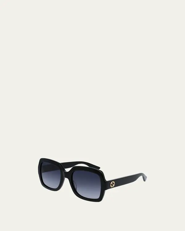 Gucci Oversized Rectangular Sunglasses - Black