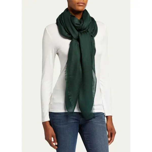 Sofia Cashmere Lightweight Cashmere Scarf - Emerald