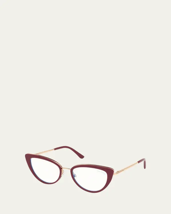 TOM FORD Metal Cat-eye Optical Frames - Red