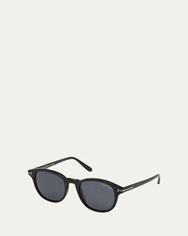 TOM FORD Jameson Round Sunglasses - Black/smoke