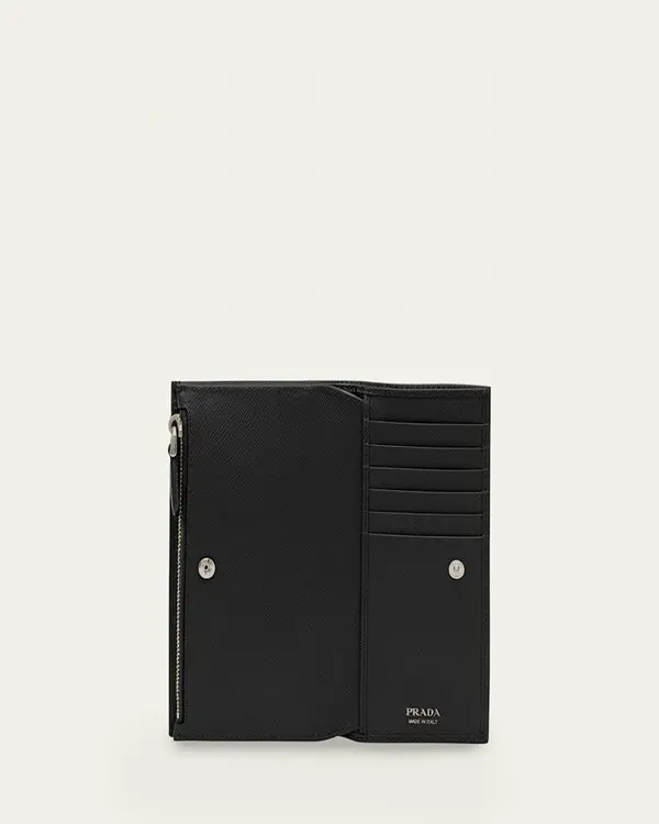 Prada Long Saffiano Wallet - Nero
