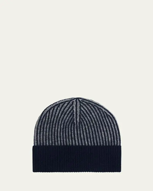 Bergdorf Goodman Rib-knit Cashmere Beanie - Blugry