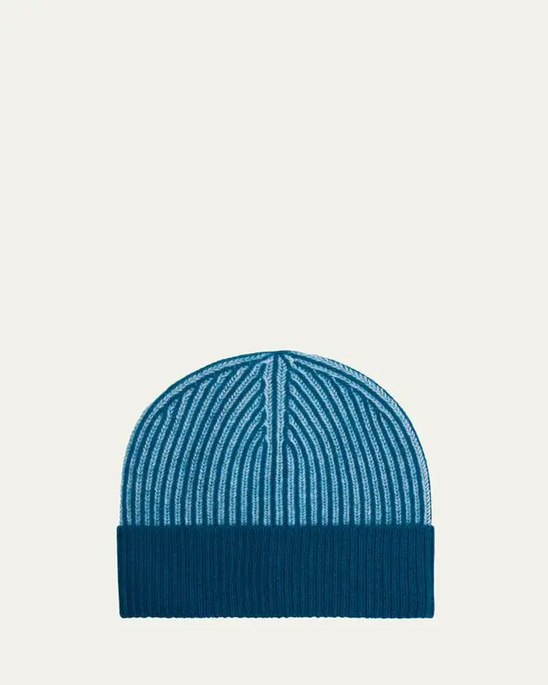 Bergdorf Goodman Rib-knit Cashmere Beanie - Blupat