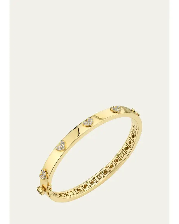 SYDNEY EVAN 14k Heart Bangle - Gold