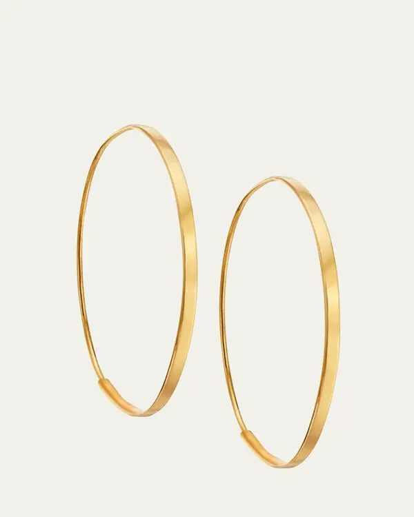 Lana Jewelry 14k Yellow Small Flat Magic Hoop Earrings