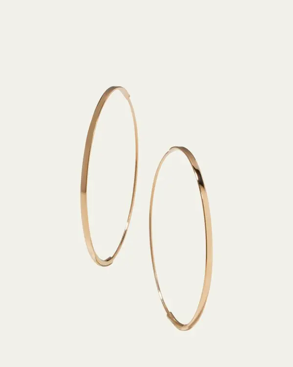 Lana Jewelry 14k Yellow Small Flat Magic Hoop Earrings