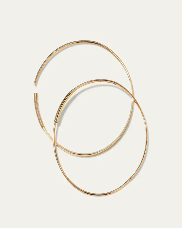 Lana Jewelry 14k Yellow Small Flat Magic Hoop Earrings