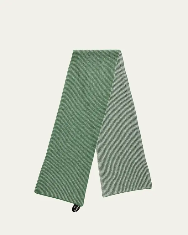Bergdorf Goodman Ribbed Cashmere Scarf - Grngry