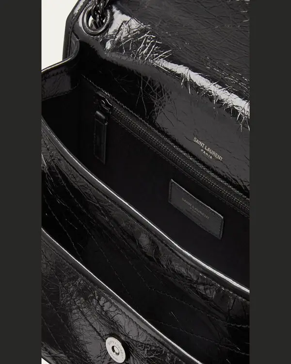 Saint Laurent Niki Medium Flap Shoulder Bag - Black