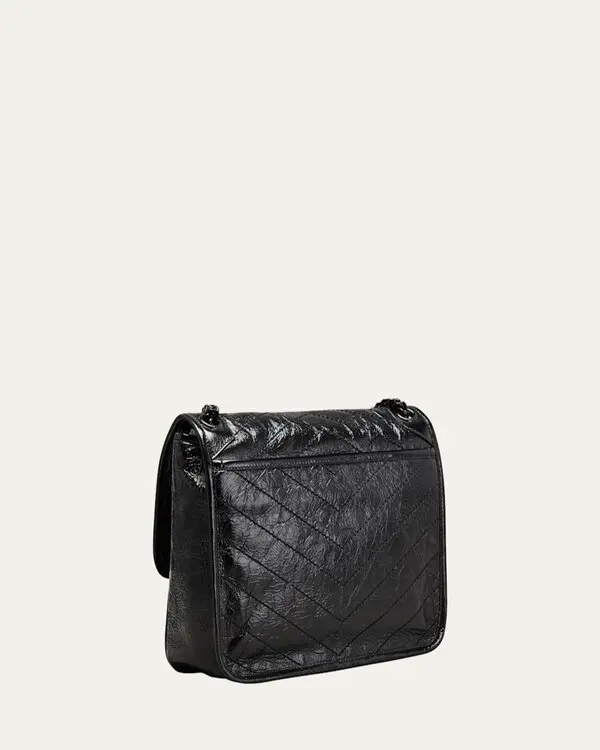 Saint Laurent Niki Medium Flap Shoulder Bag - Black