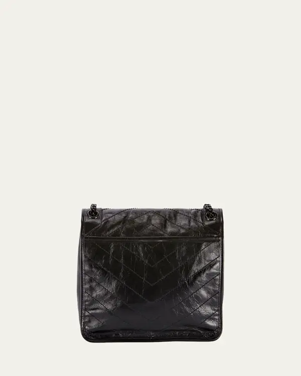 Saint Laurent Niki Medium Flap Shoulder Bag - Black