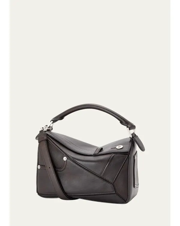Loewe Puzzle Small Bag In Leather - Brown