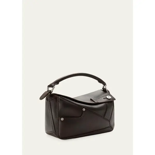 Loewe Puzzle Small Bag In Leather - Brown