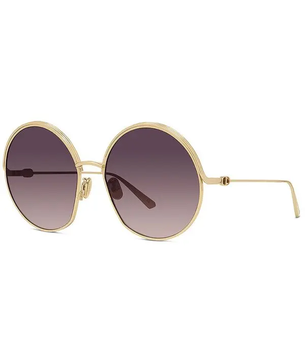 Dior Oversized Round Metal Sunglasses