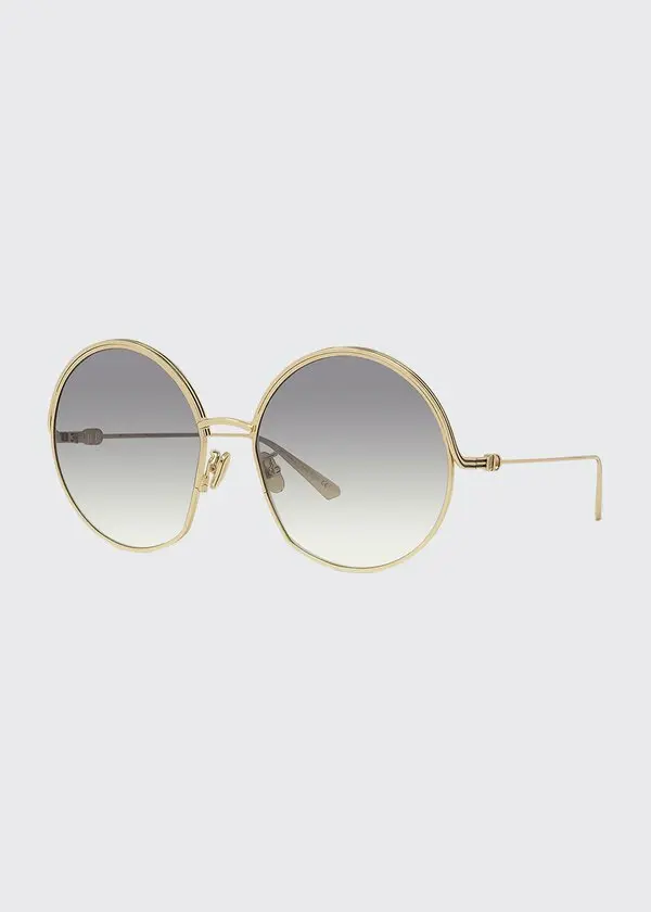 Dior Oversized Round Metal Sunglasses