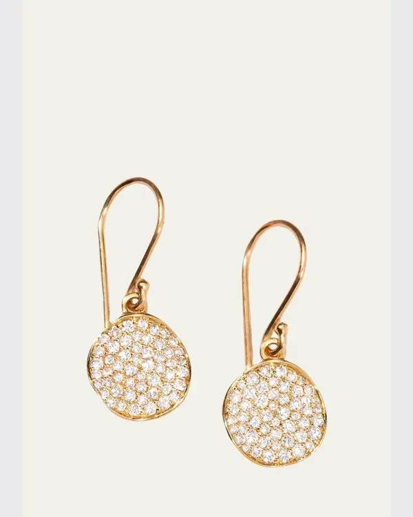 Ippolita Small Hammered Cascade Earrings In 18k Gold With Diamonds