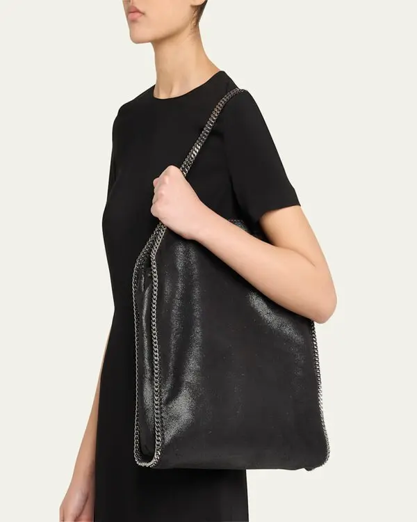 Stella McCartney Falabella Small Vegan Leather Tote Bag - Black
