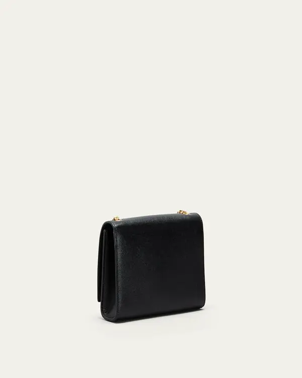 Saint Laurent Kate Small Shoulder Bag In Grained Leather - Black