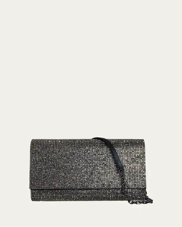 Judith Leiber Fizzoni Full-beaded Clutch Bag - Gray