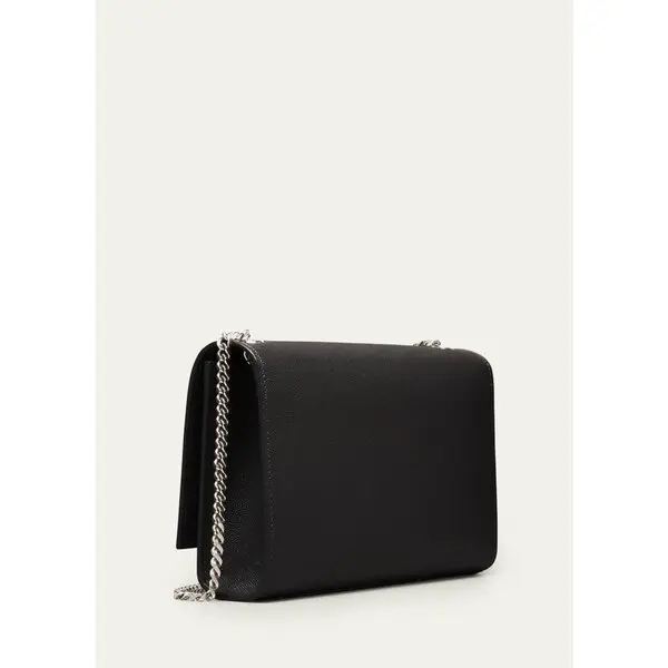 Saint Laurent Kate Shoulder Bag In Grained Leather - Black