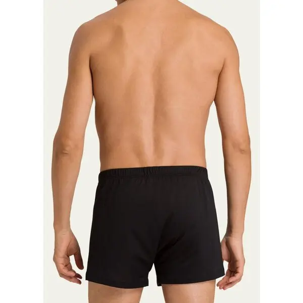 Hanro Sporty Mercerized Cotton Boxers - Black