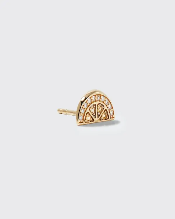 SYDNEY EVAN 14k Diamond And Yellow Sapphire Lemon Earring