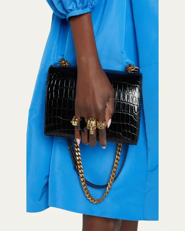 Alexander McQueen Jeweled Satchel Bag