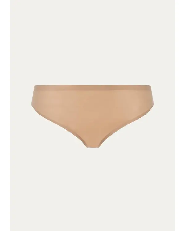 Chantelle Soft Stretch Microfiber Thong - Coffee Lat