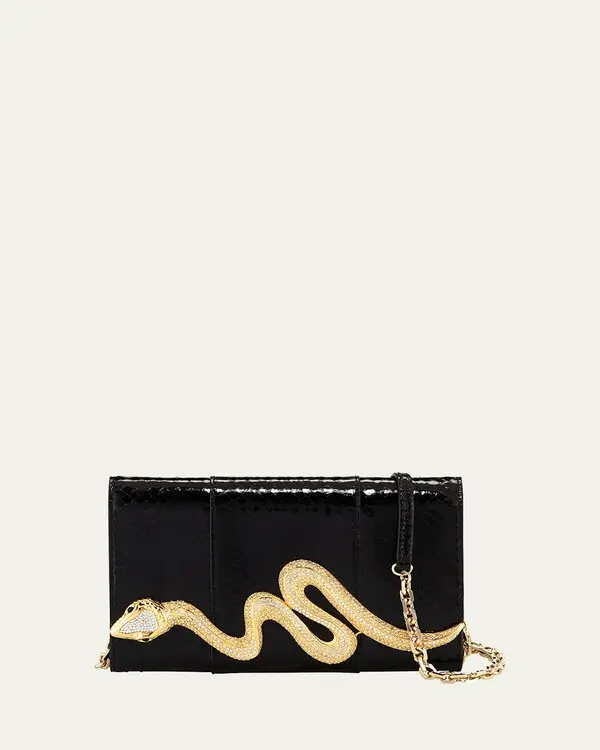 Judith Leiber Serpent Snakeskin Clutch Bag