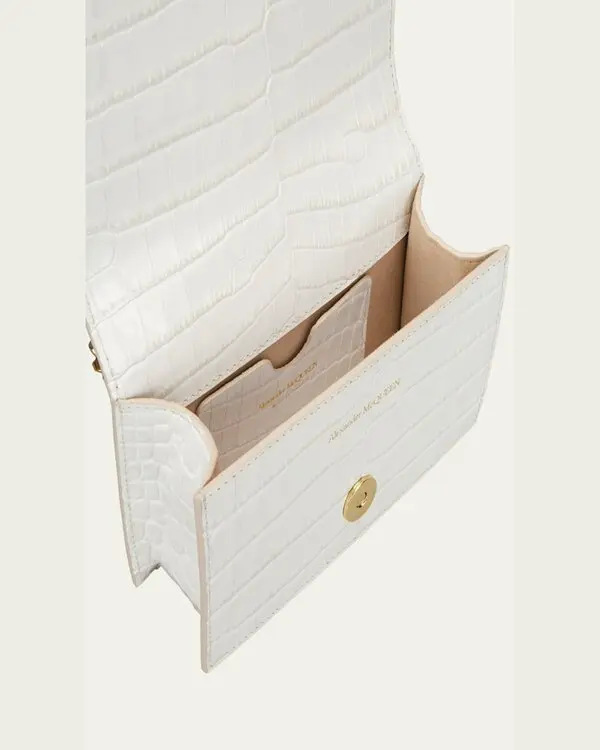 Alexander McQueen Mini Jeweled Satchel Bag - Ivory