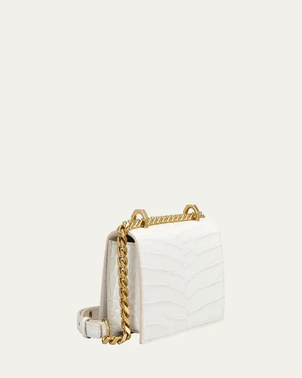 Alexander McQueen Mini Jeweled Satchel Bag - Ivory