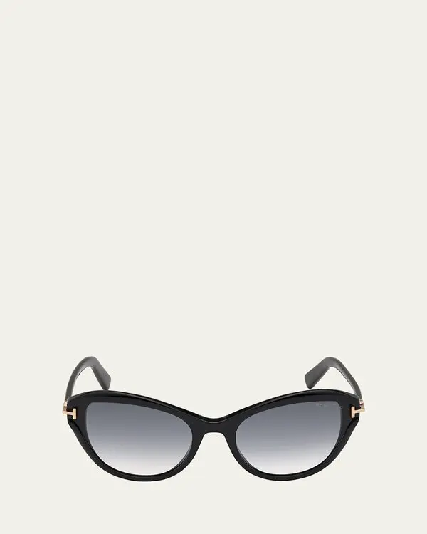 TOM FORD Leigh Cat-eye Sunglasses - Black Smoke