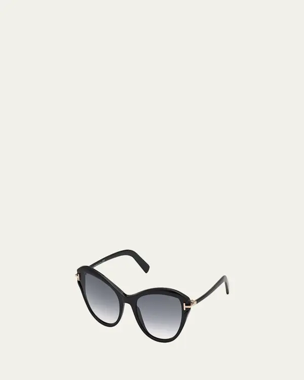 TOM FORD Leigh Cat-eye Sunglasses - Black Smoke