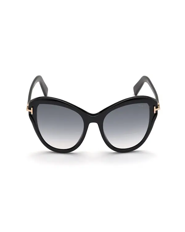 TOM FORD Leigh Cat-eye Sunglasses - Black Smoke