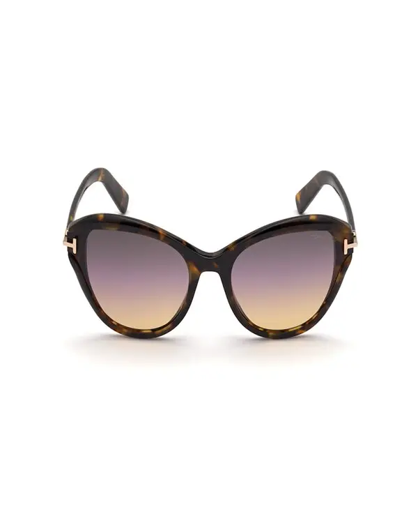 TOM FORD Leigh Cat-eye Sunglasses - Black Smoke