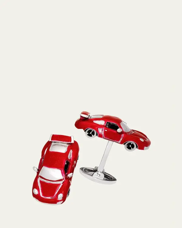 JAN LESLIE Fast Race Car Cuff Links