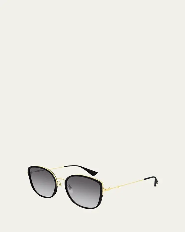 Gucci Square Metal Sunglasses - Black